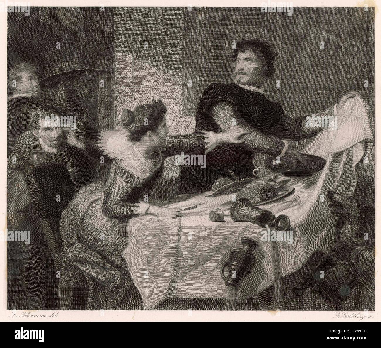 Scene from Shakespeare's Taming of the Shrew Stock Photo - Alamy