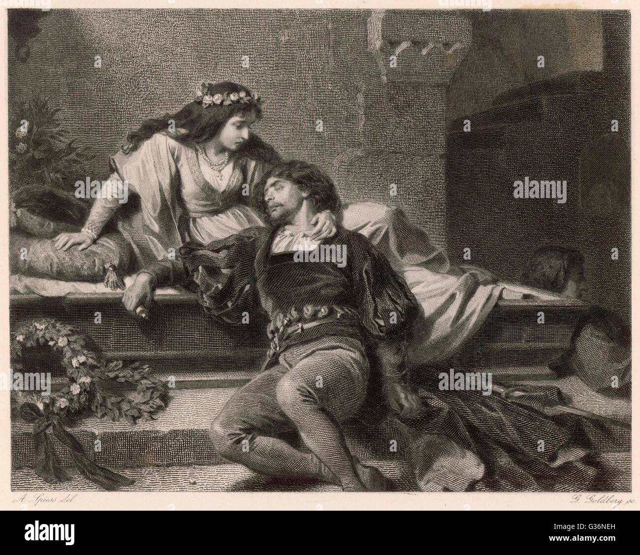 Shakespeares Romeo Juliet Scene Juliet High Resolution Stock ...