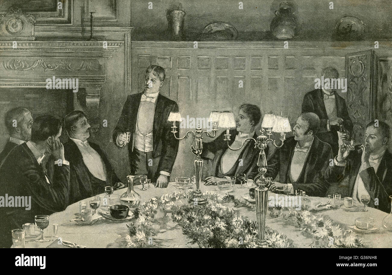 Men at a Stag Night dinner Stock Photo - Alamy