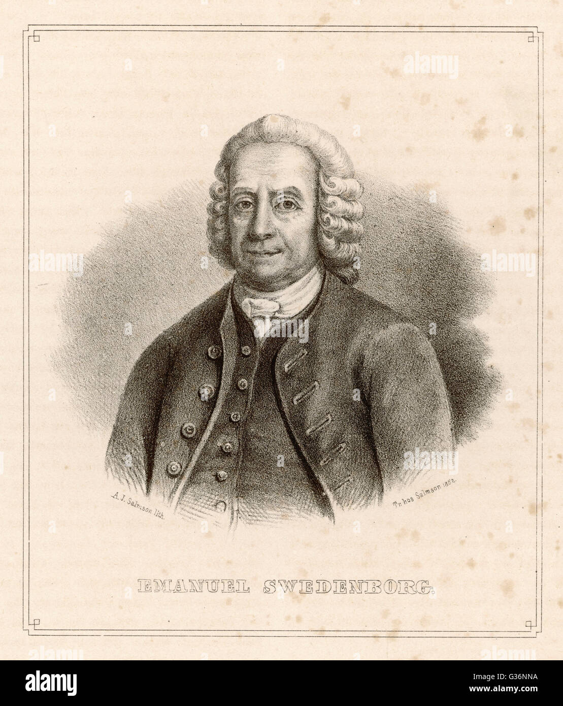 Emanuel Swedenborg, Swedish engineer and mystic Stock Photo - Alamy
