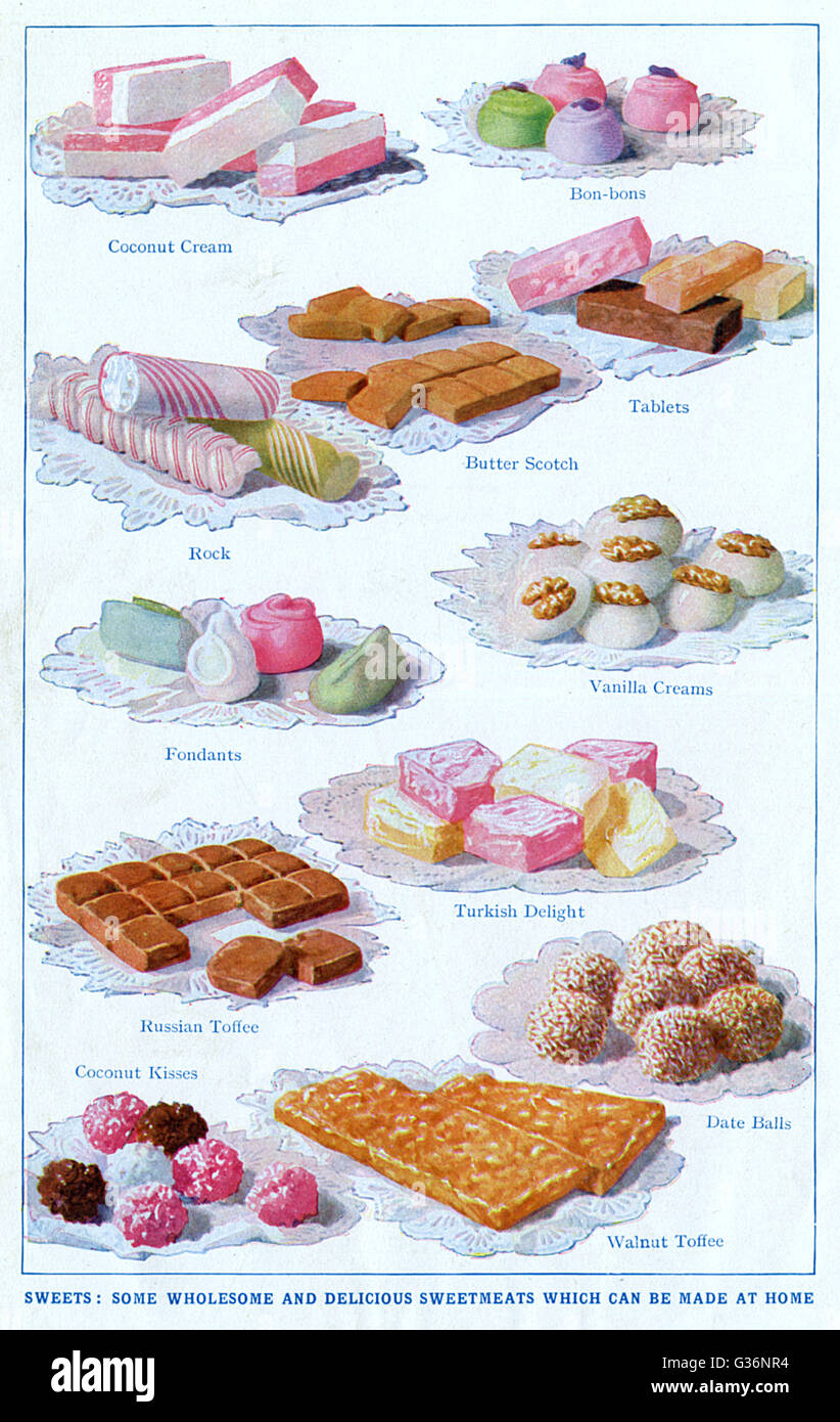 An assortment of confectionery to be made at home Stock Photo - Alamy
