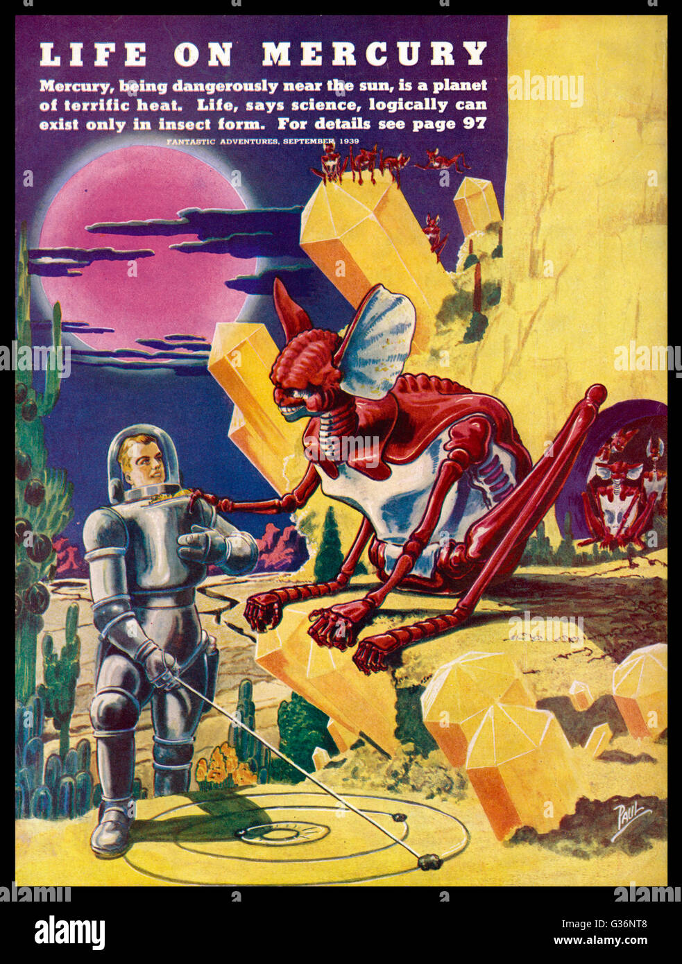 Imaginary inhabitants of the planet Mercury Stock Photo - Alamy