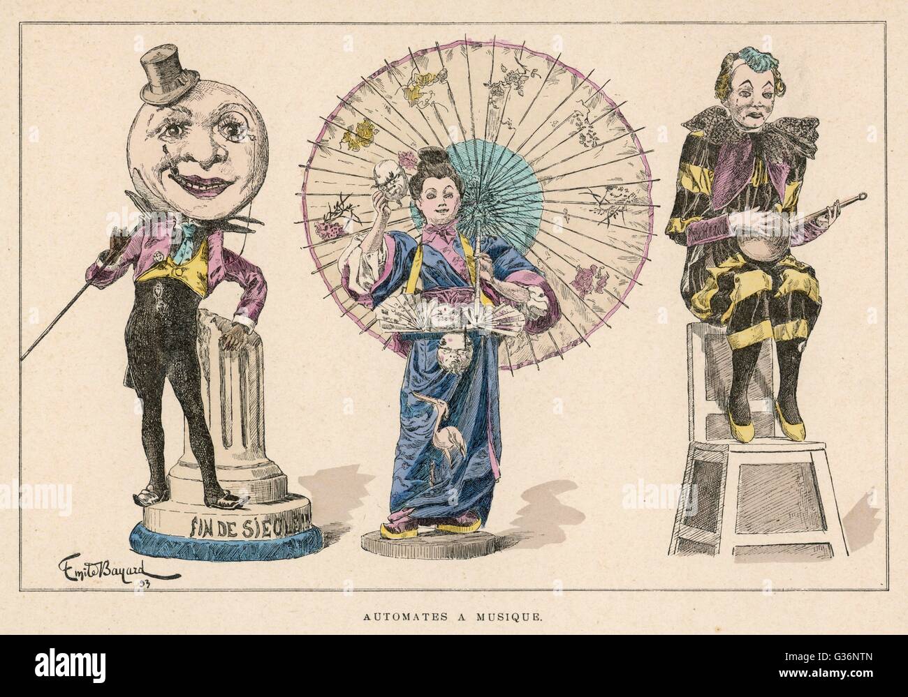 Three musical automata Stock Photo - Alamy