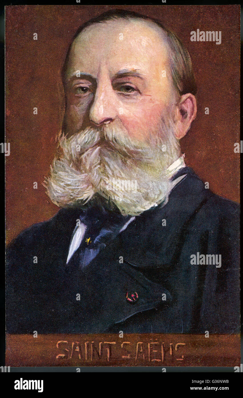 Camille Saint-Saens, French musician and composer Stock Photo - Alamy
