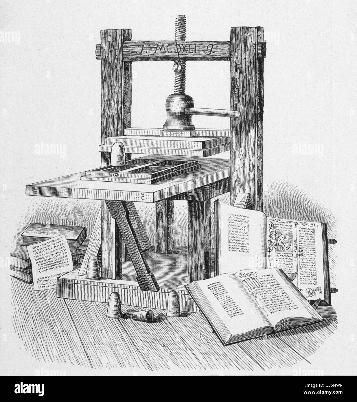 Printing press gutenberg hi-res stock photography and images - Alamy