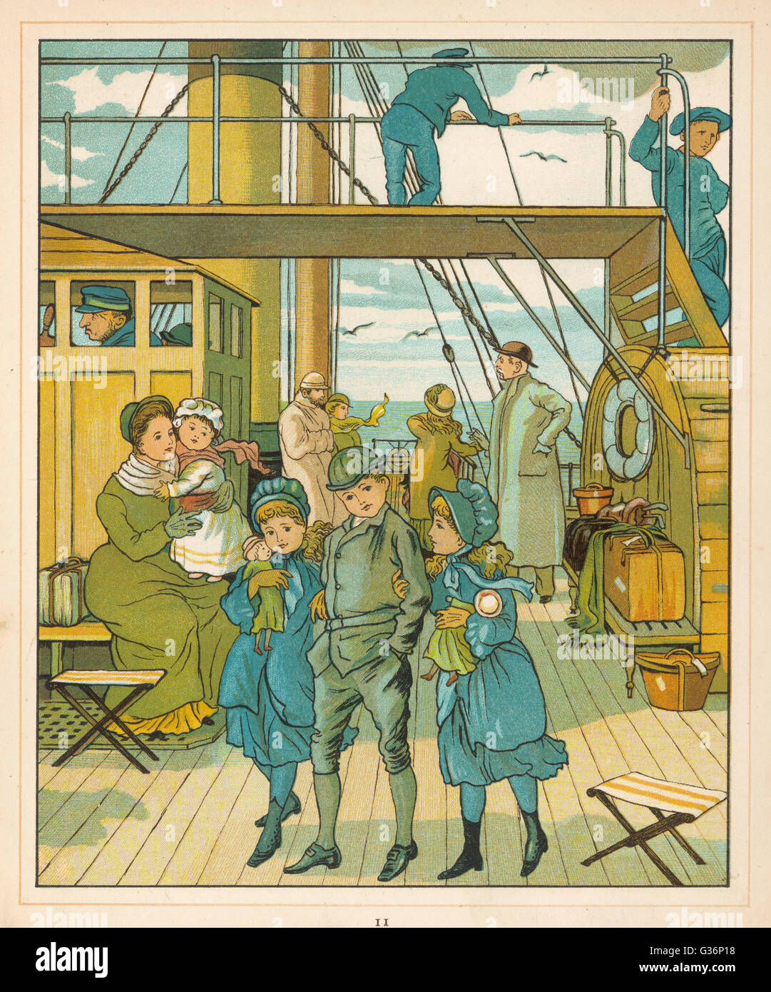 Passengers on a cross-Channel ferry Stock Photo - Alamy