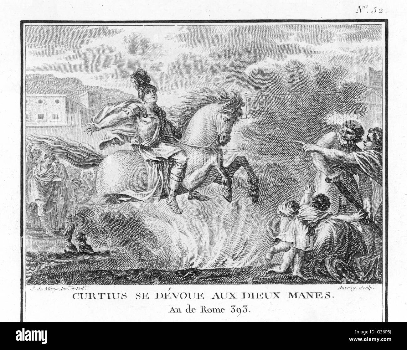 Marcus Curtius sacrifices himself for Rome Stock Photo - Alamy