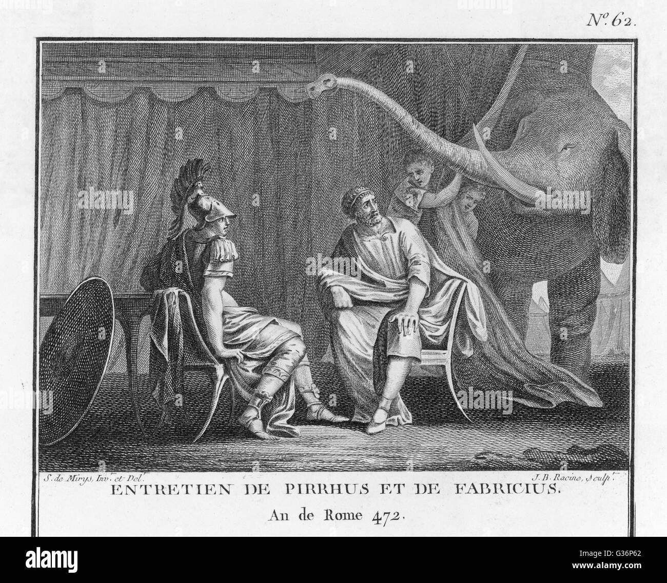 Pyrrhus, King of Epirus, with Roman ambassador Stock Photo - Alamy