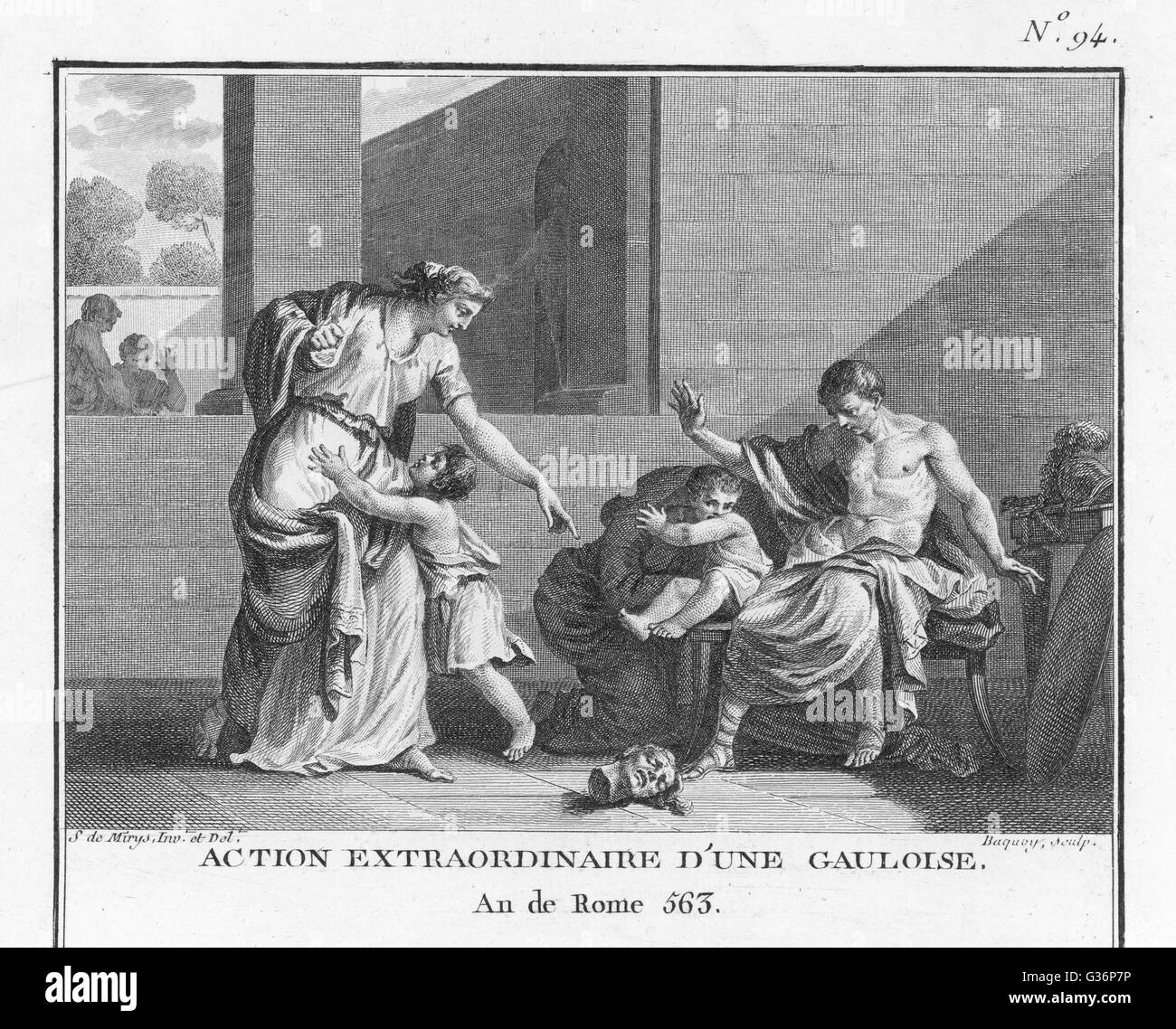 Gallic woman cuts off Roman centurion's head Stock Photo - Alamy