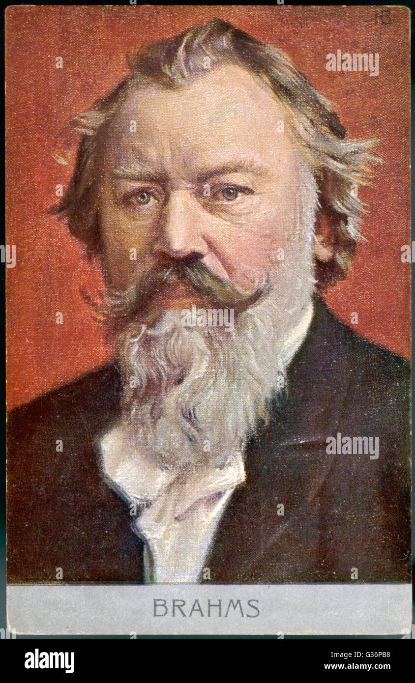 Johannes Brahms 1833 1897 German Composer High Resolution Stock ...