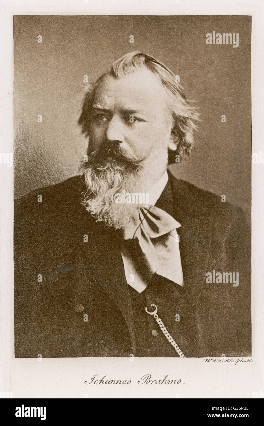 Johannes Brahms 1833 1897 German Composer High Resolution Stock ...