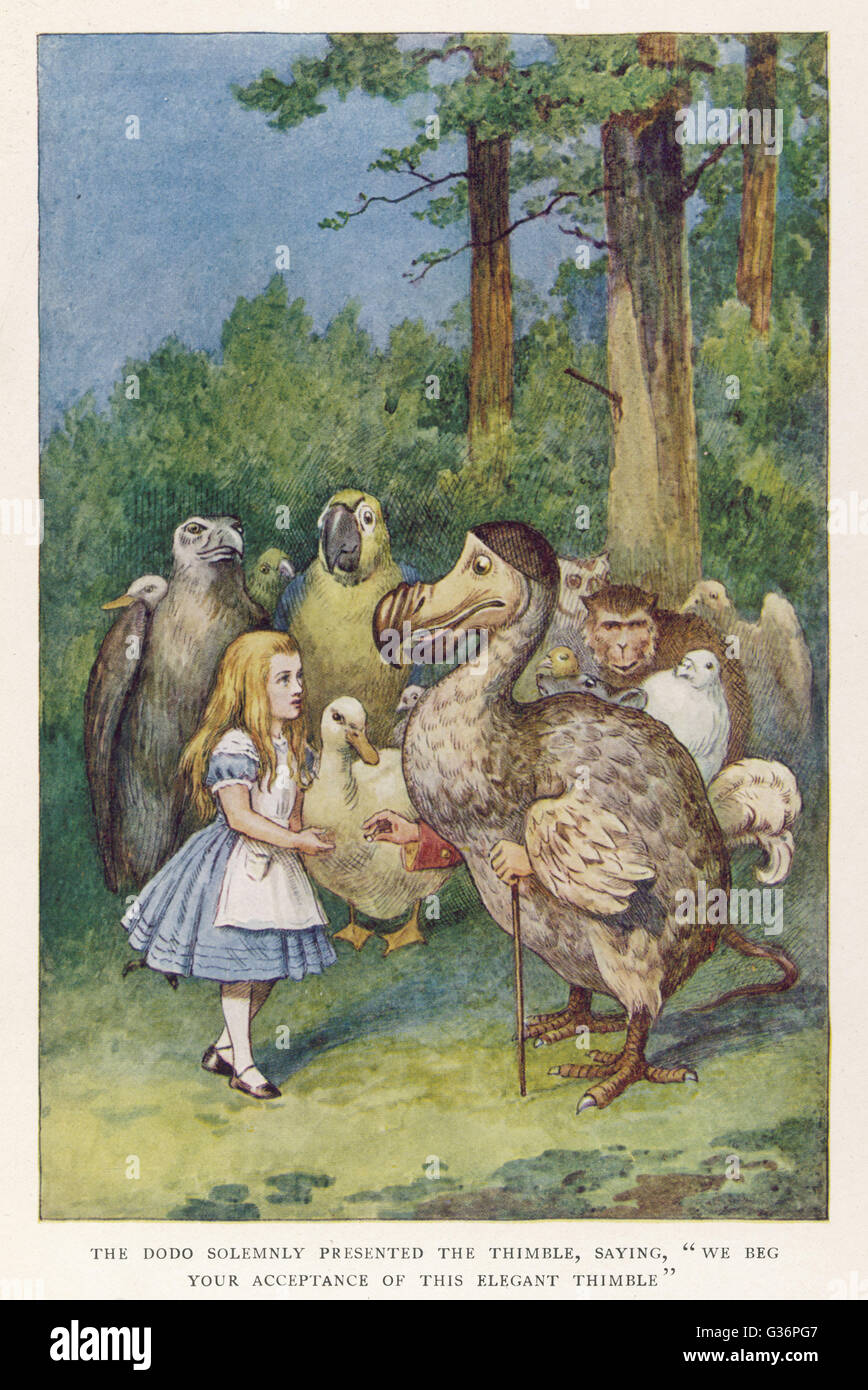 Alice and the Dodo -- the Dodo solemnly presented the thimble saying ...