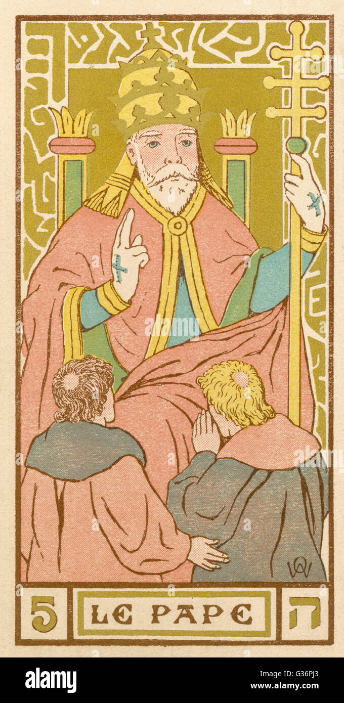 Tarot Card 5 - Le Pape (The Pope Stock Photo - Alamy