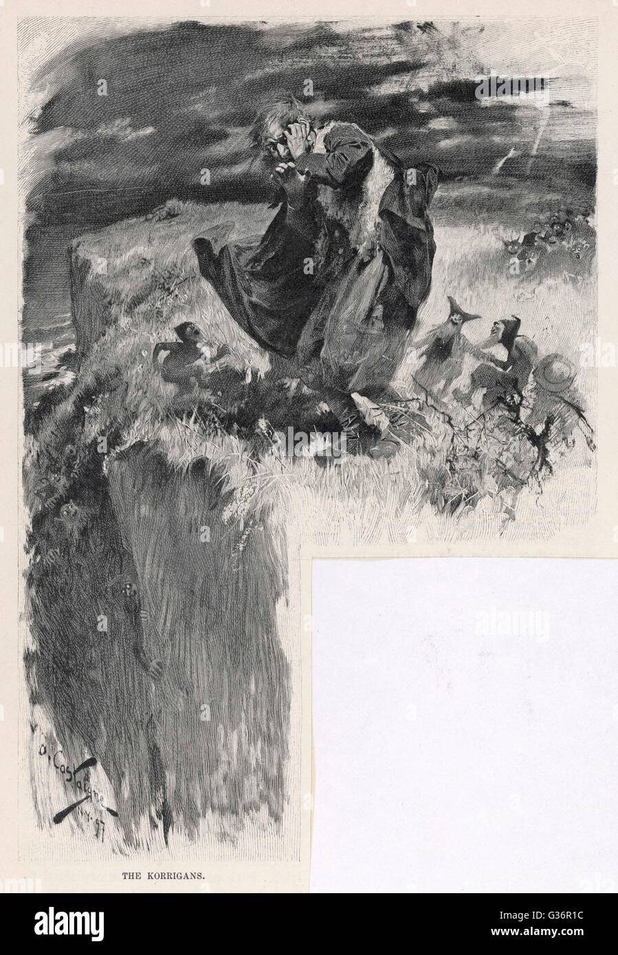 Traveller assailed by Korrigans Stock Photo - Alamy