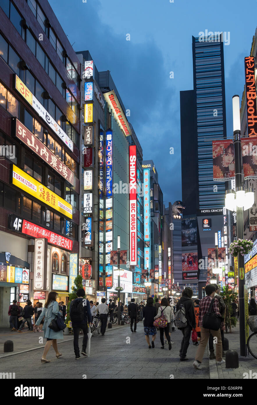 Japanese neon lights hi-res stock photography and images - Alamy