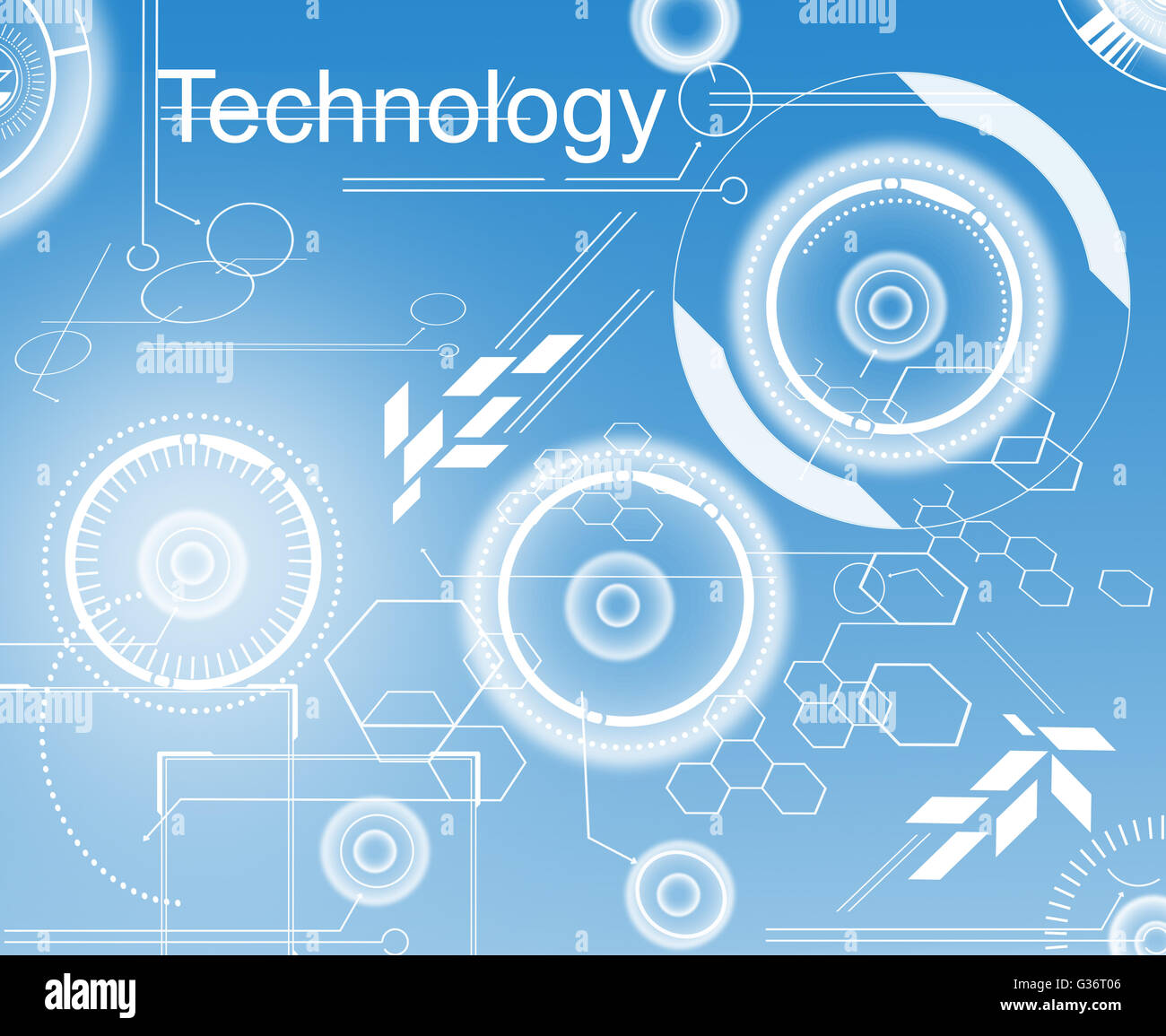 The elements that represent the technology in the world today Stock ...
