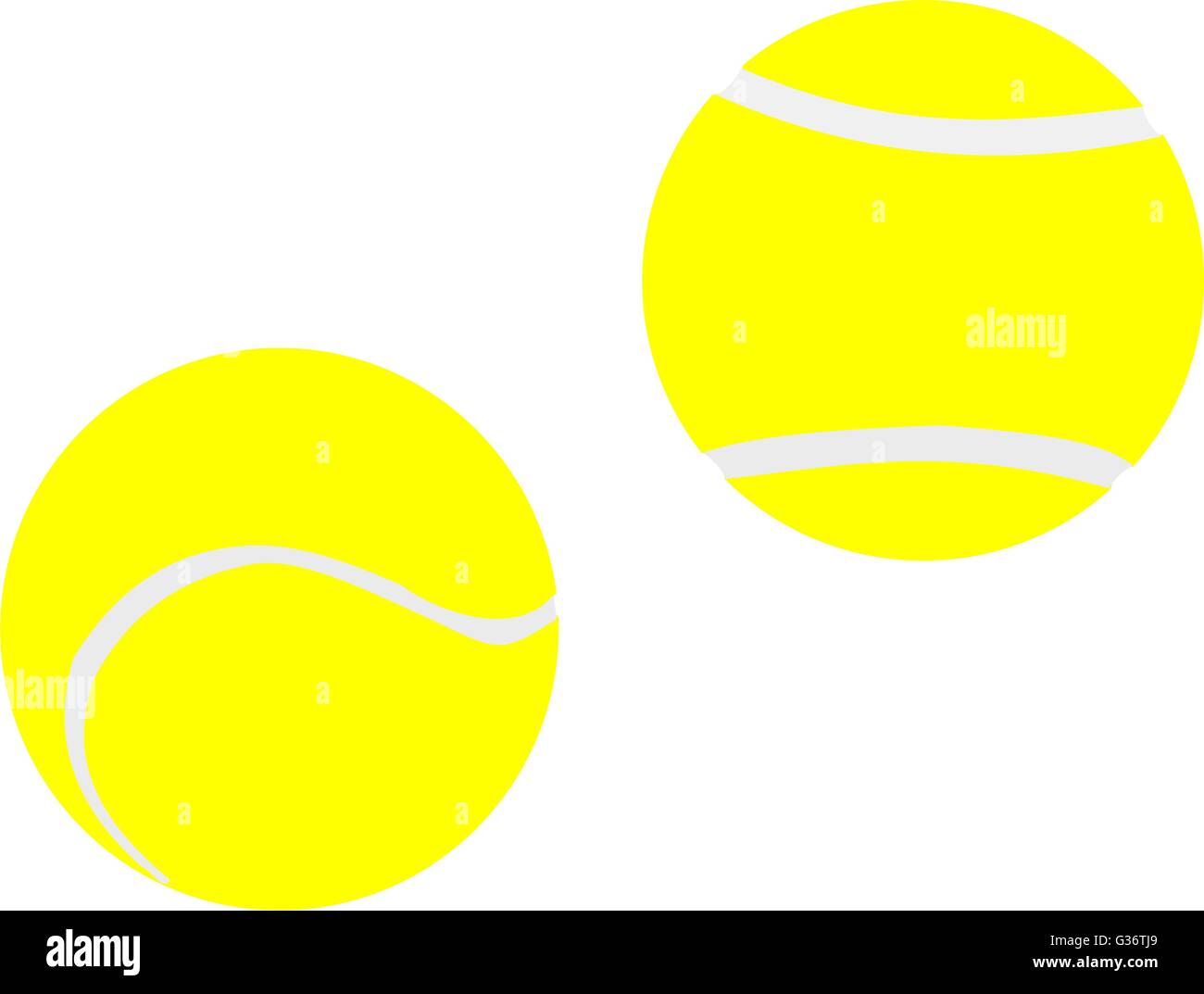 Two tennis balls Stock Vector Images - Alamy