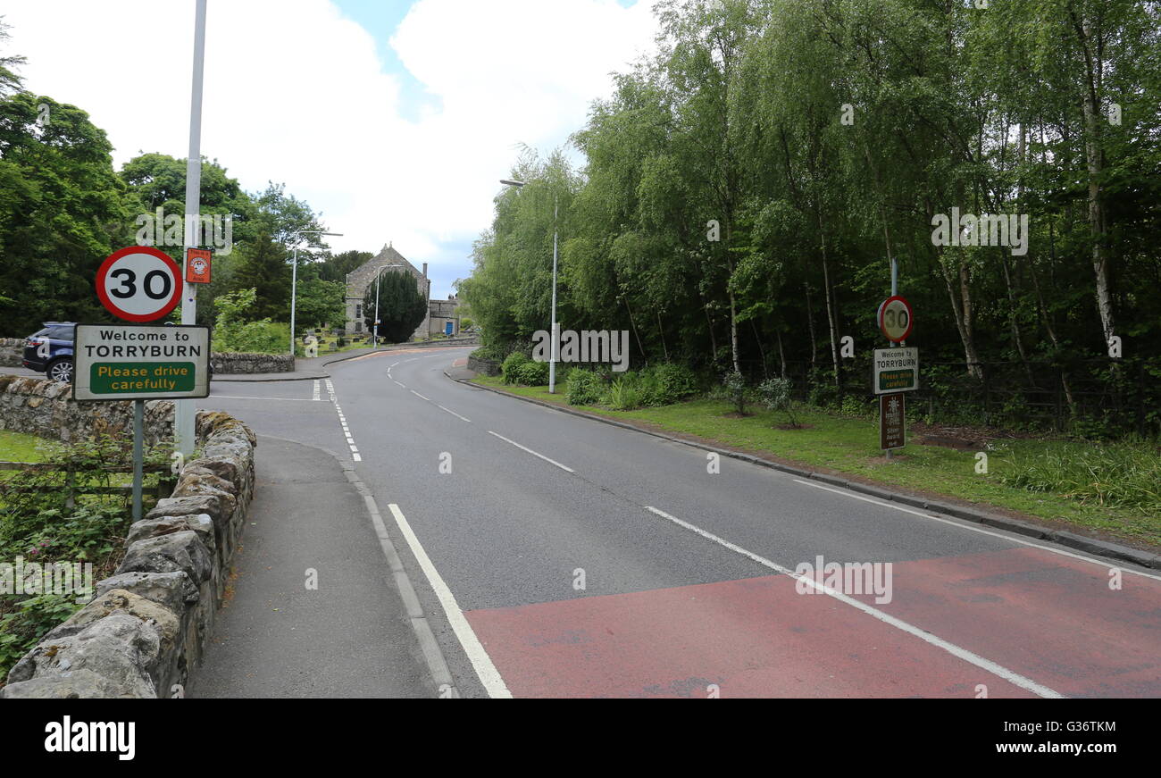 Welcome to Torryburn Fife Scotland May 2016 Stock Photo - Alamy