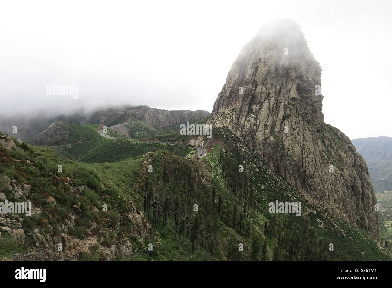 El Roque de Agando, one of Los Roques, huge volcanic plugs left ...