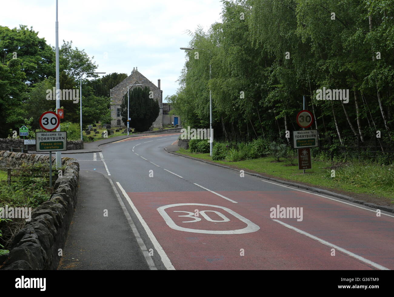 Welcome to Torryburn Fife Scotland May 2016 Stock Photo - Alamy