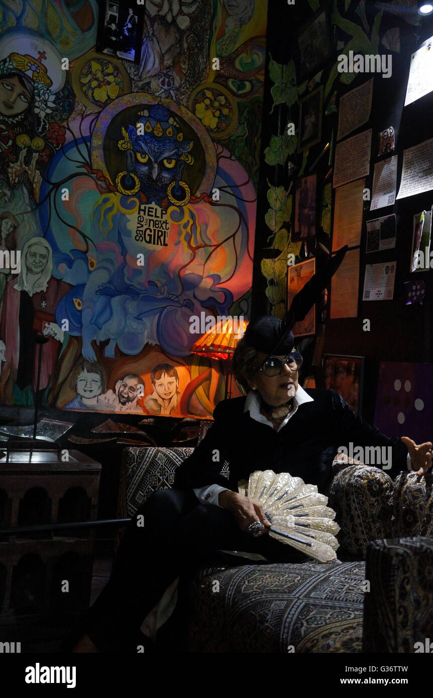 A portrait of Helga De Silva Blow Perera in Helga's Folly, a kitsch ...