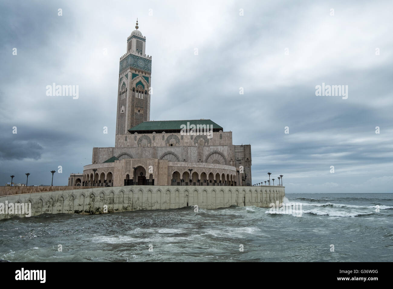 Hassan II Mosque or Grande Mosquée Hassan II in Casablanca is Morocco's ...