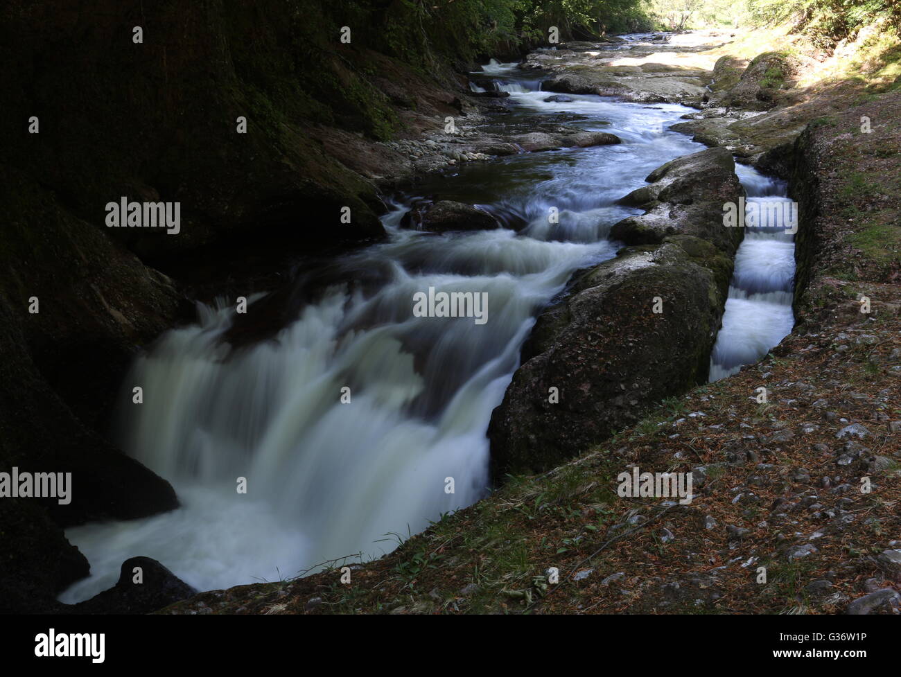 Long Exposure of River North Esk near Edzell Angus Scotland June 2016 ...