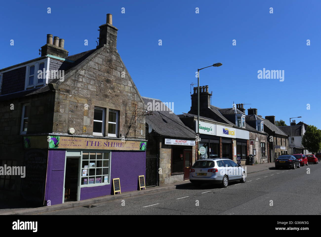 Milnathort street scene Scotland May 2016 Stock Photo - Alamy
