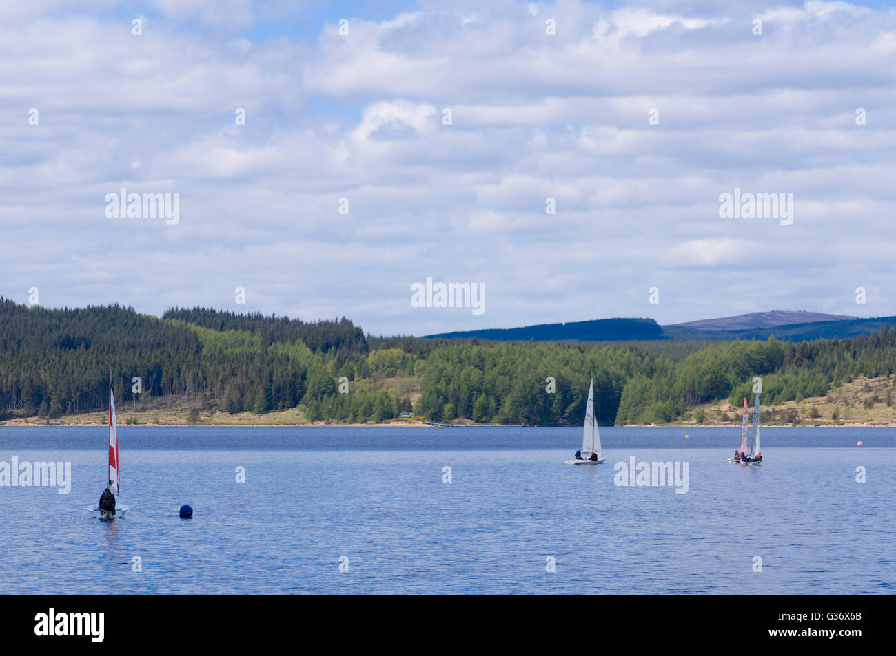 Kielder Forest Park, Northumberland, UK - the reservoir, Kielder Water ...