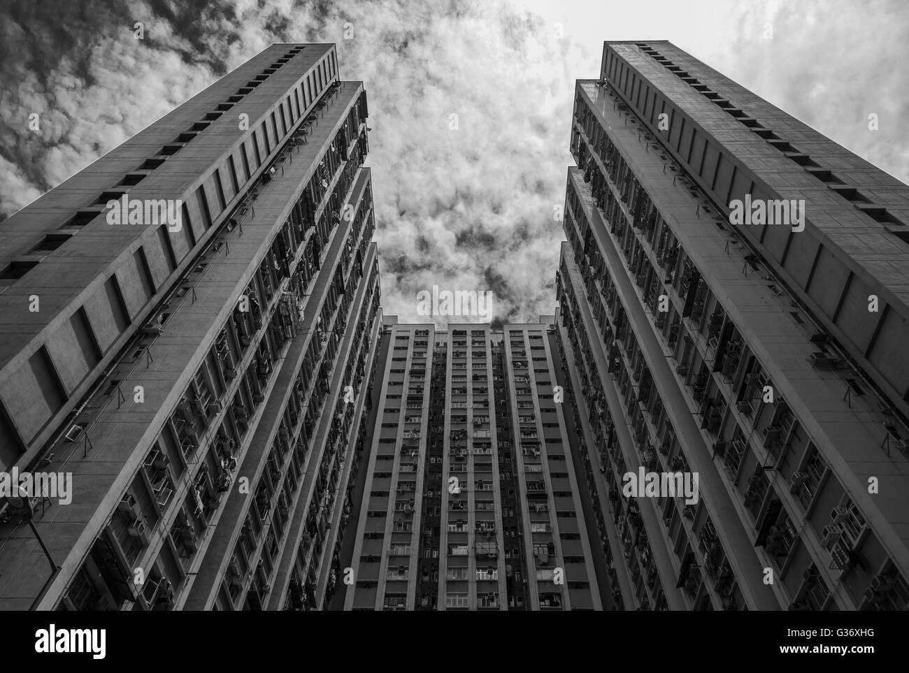 Public apartments building Black and White Stock Photos & Images - Alamy