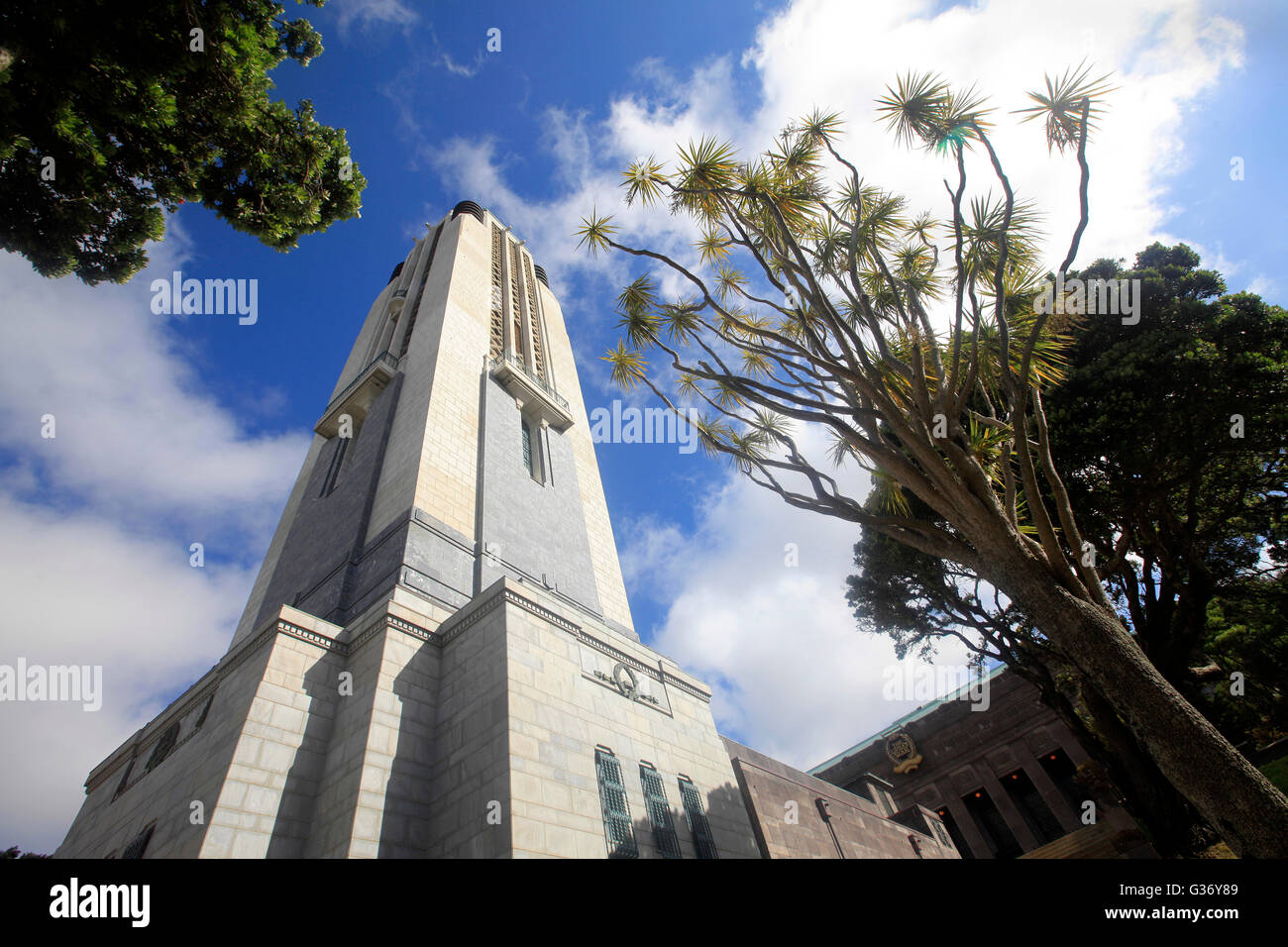 Wellington war memorial Carillon tower Stock Photo - Alamy