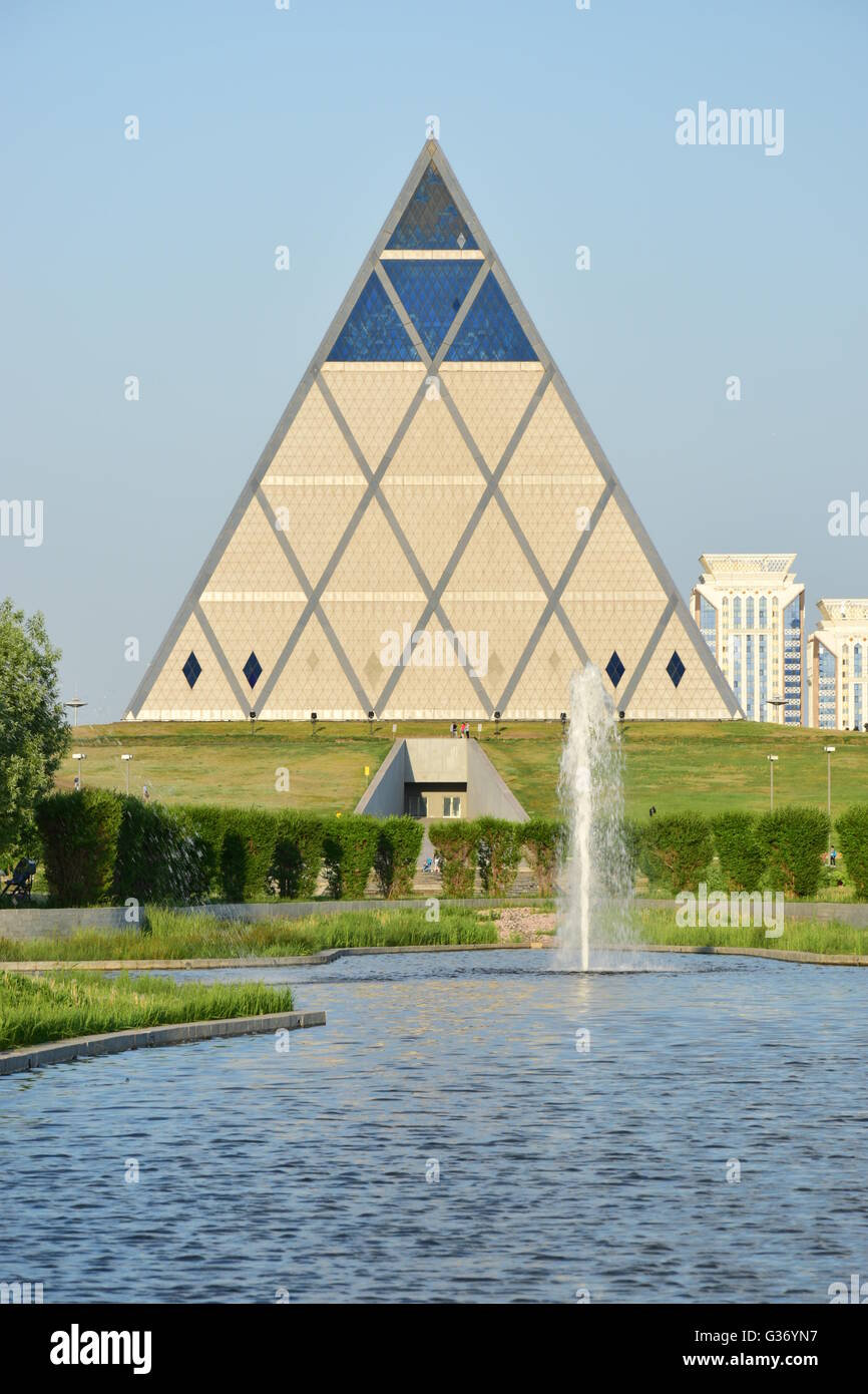 The PYRAMID (Palace of peace and concord) in Astana, capital of ...
