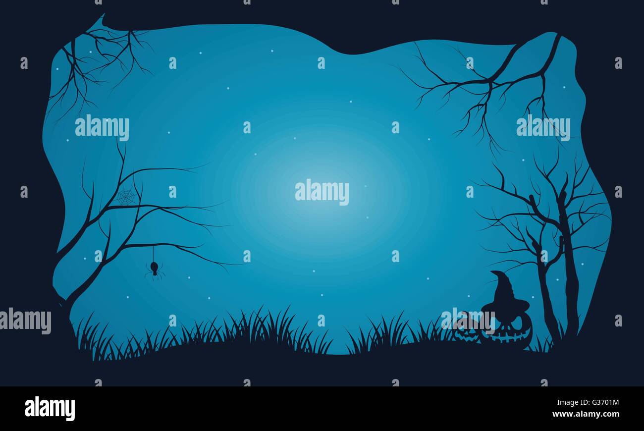Silhouette of Halloween one pumpkins Stock Vector Image & Art - Alamy
