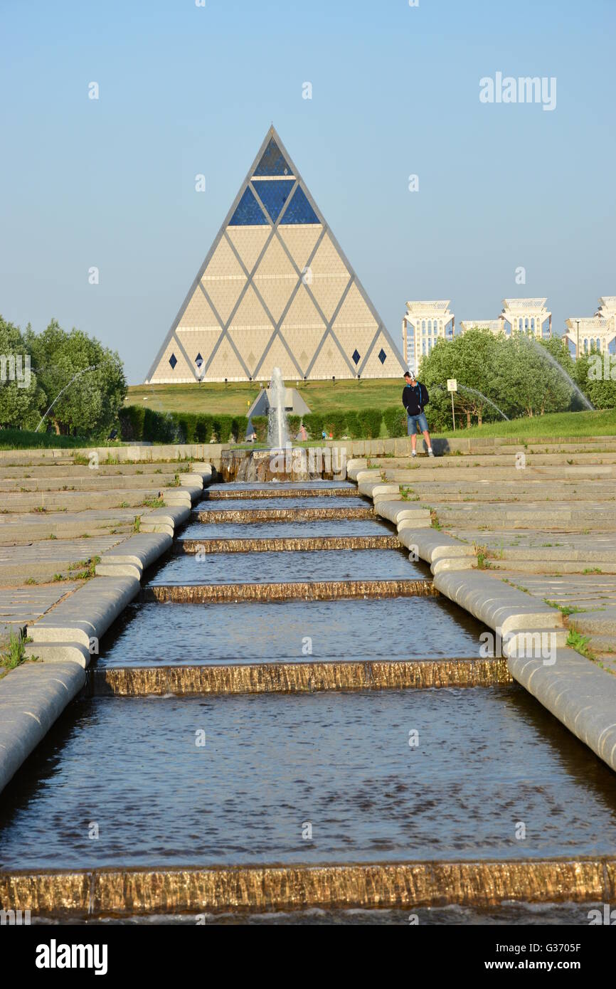 The PYRAMID (Palace of peace and concord) in Astana, capital of ...