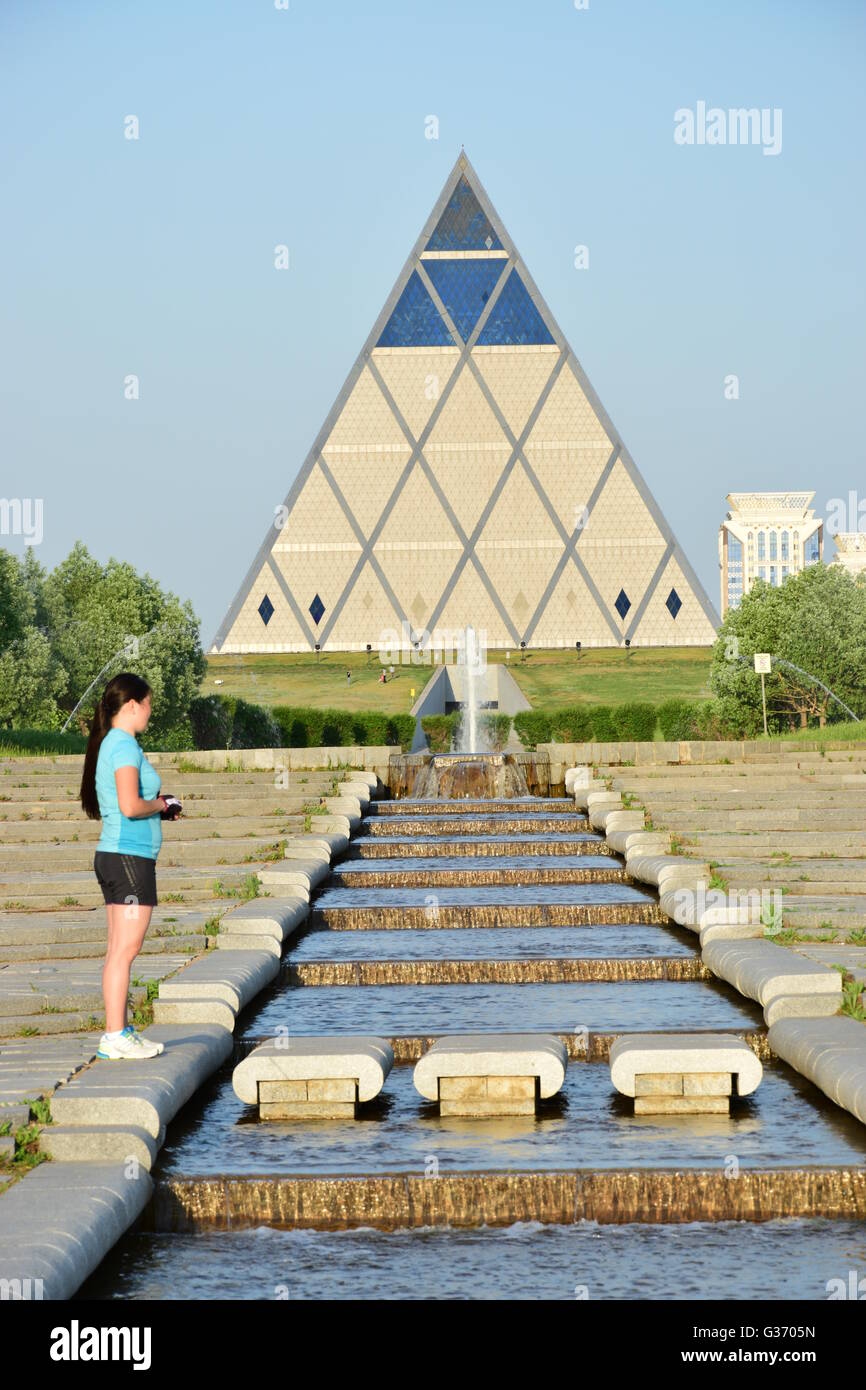 The PYRAMID (Palace of peace and concord) in Astana, capital of ...
