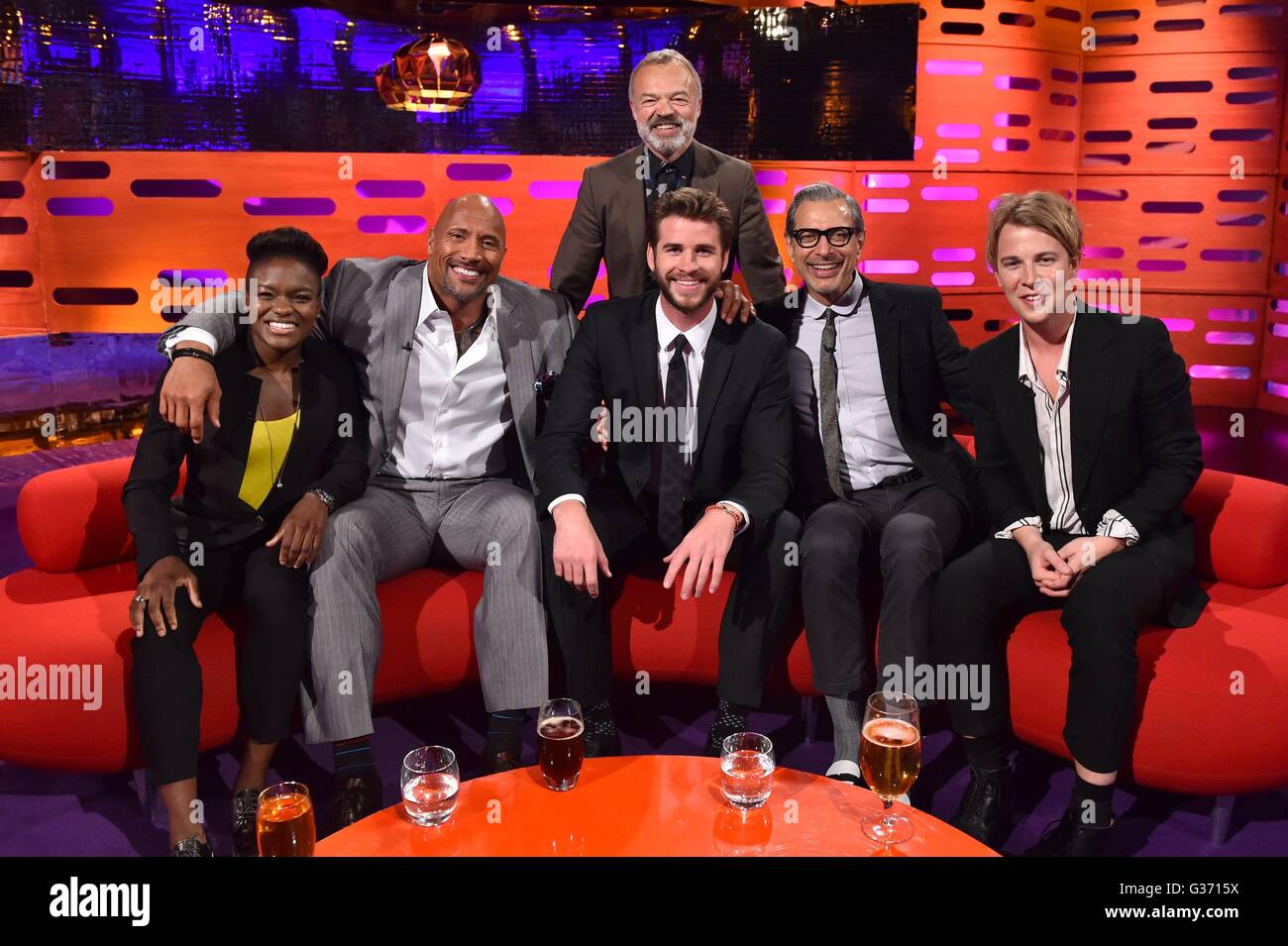 (left to right) Presenter Graham Norton (centre back), Nicola Adams ...