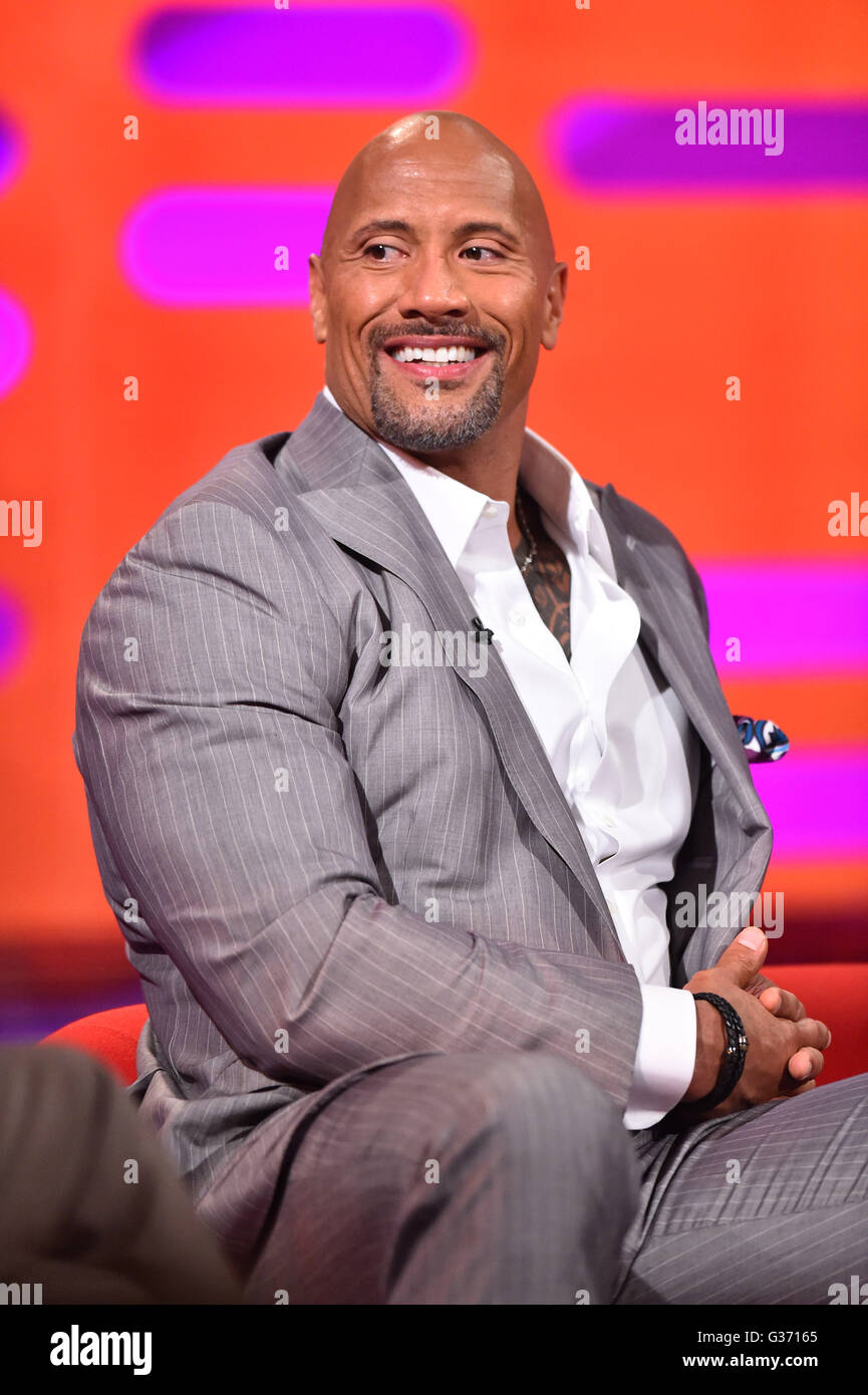 Dwayne Johnson during filming of the Graham Norton Show at the London ...
