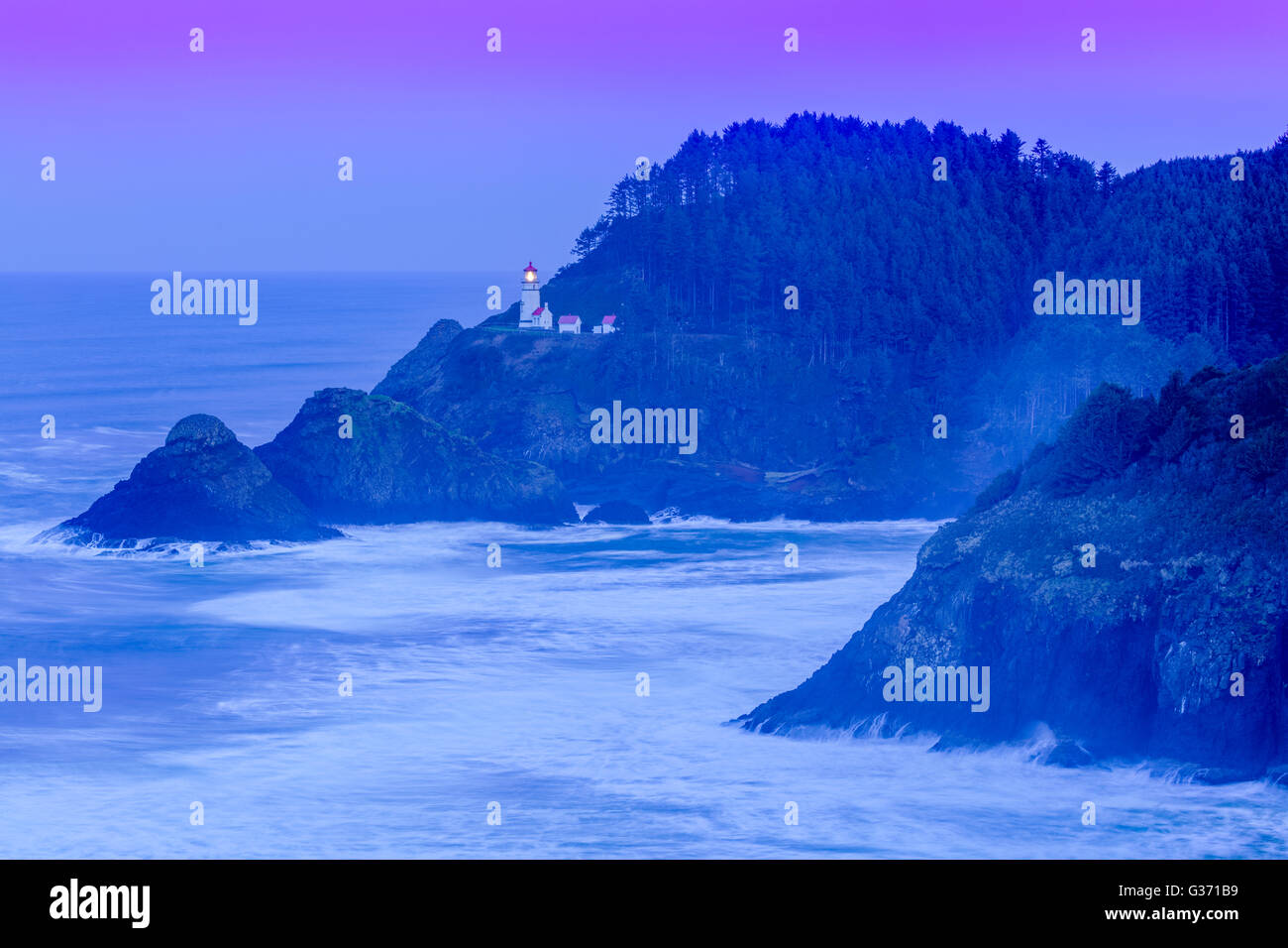 Heceta Lighthouse on Oregon Coast Stock Photo - Alamy