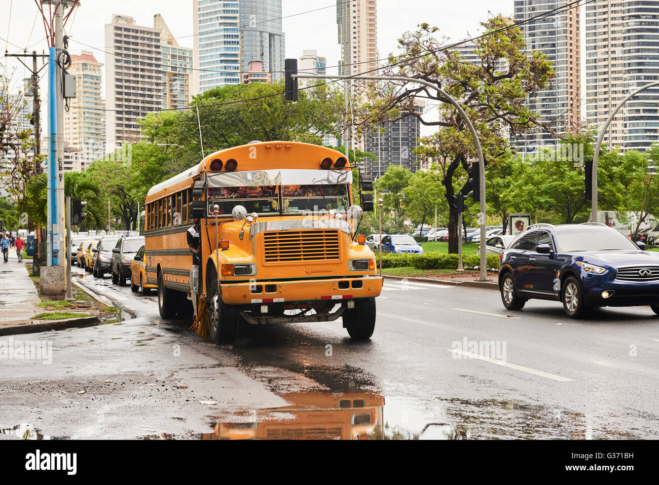 Yellow Bus, Panama City, Panama, Republic of Panama, Central America ...