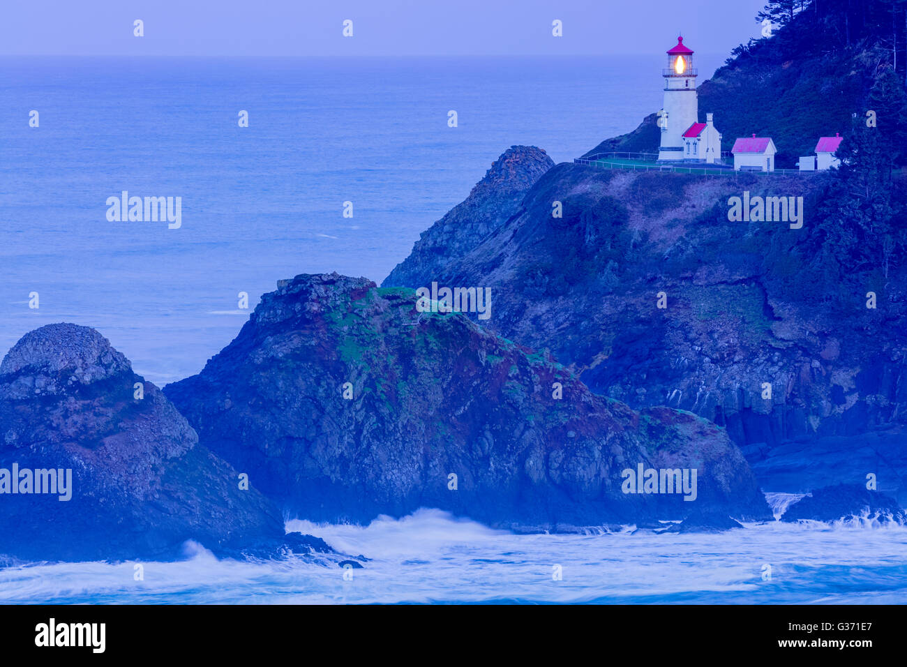 Heceta Lighthouse on Oregon Coast Stock Photo - Alamy