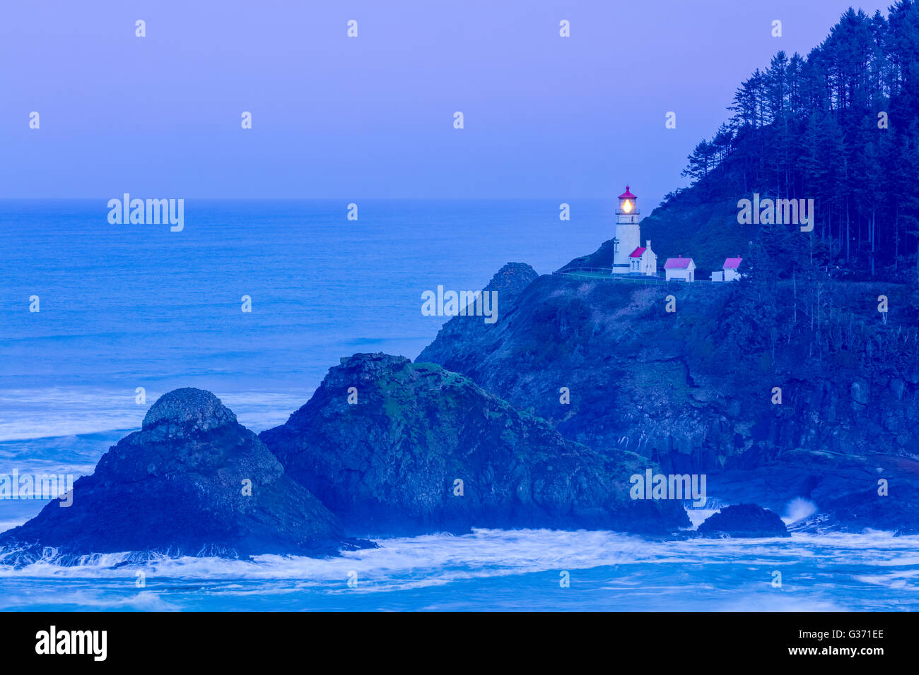 Heceta Lighthouse on Oregon Coast Stock Photo - Alamy