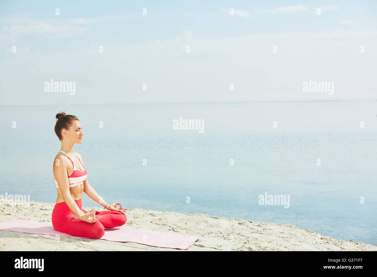 Relaxing on sand Stock Photo - Alamy