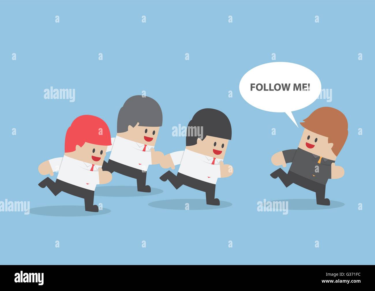 People Following The Leader