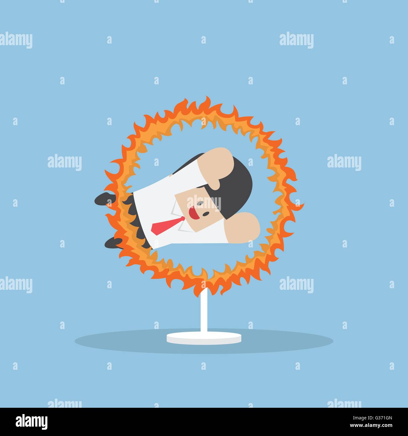 Jump through hoop Stock Vector Images - Alamy