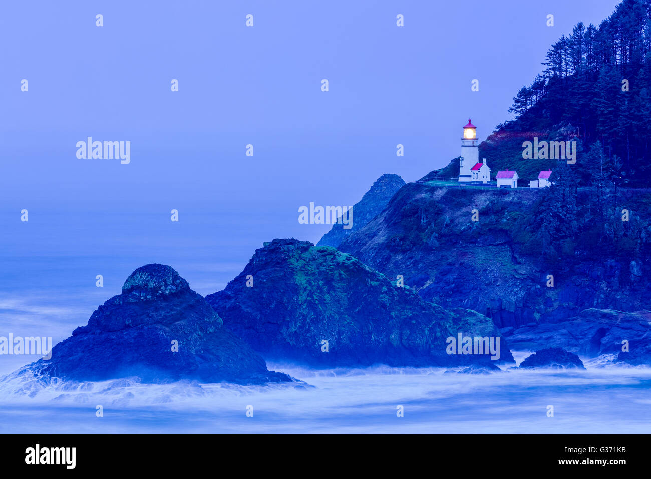 Heceta Lighthouse on Oregon Coast Stock Photo - Alamy