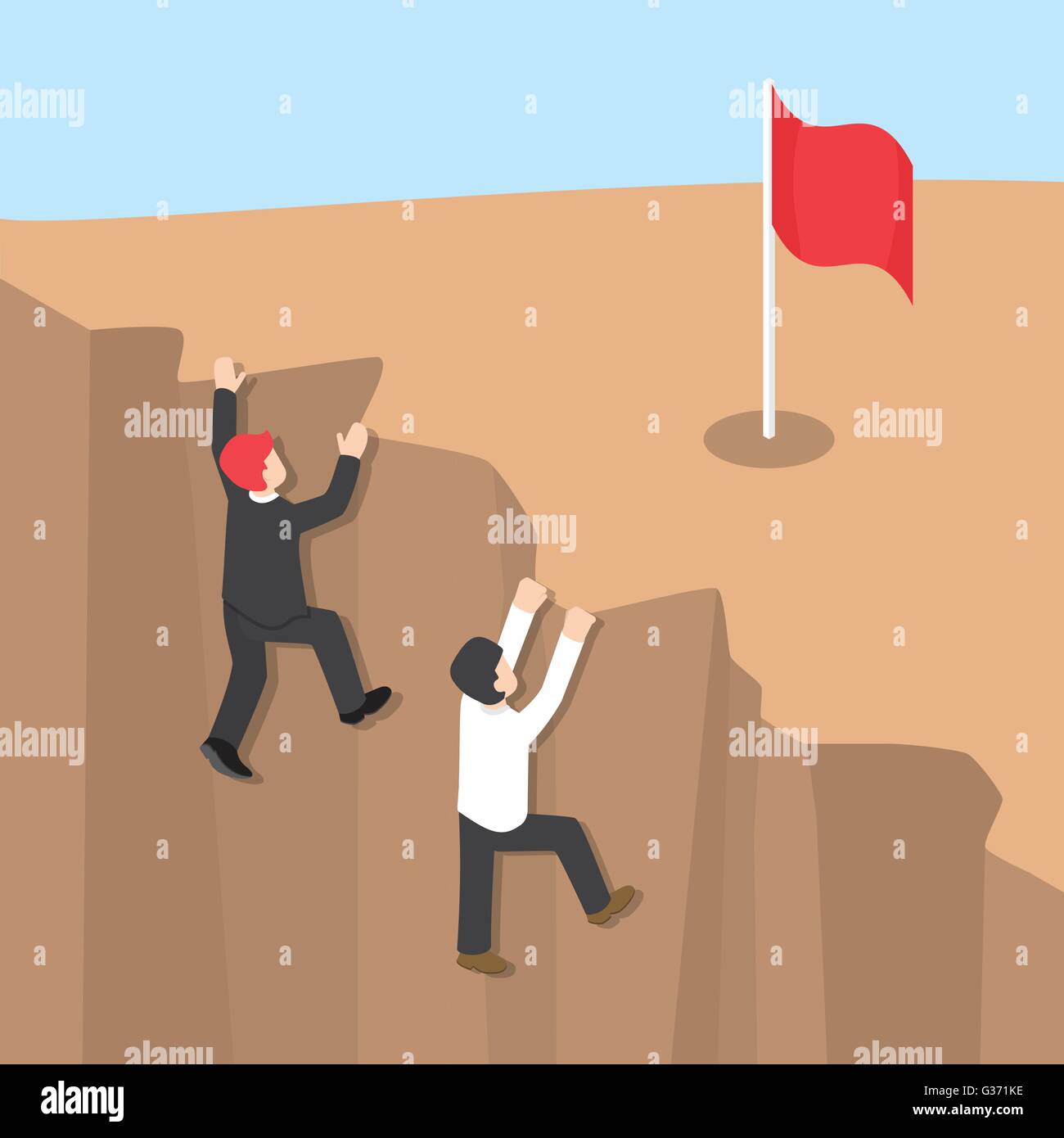Businessman climb up the cliff to reaching his success, Challenges in ...