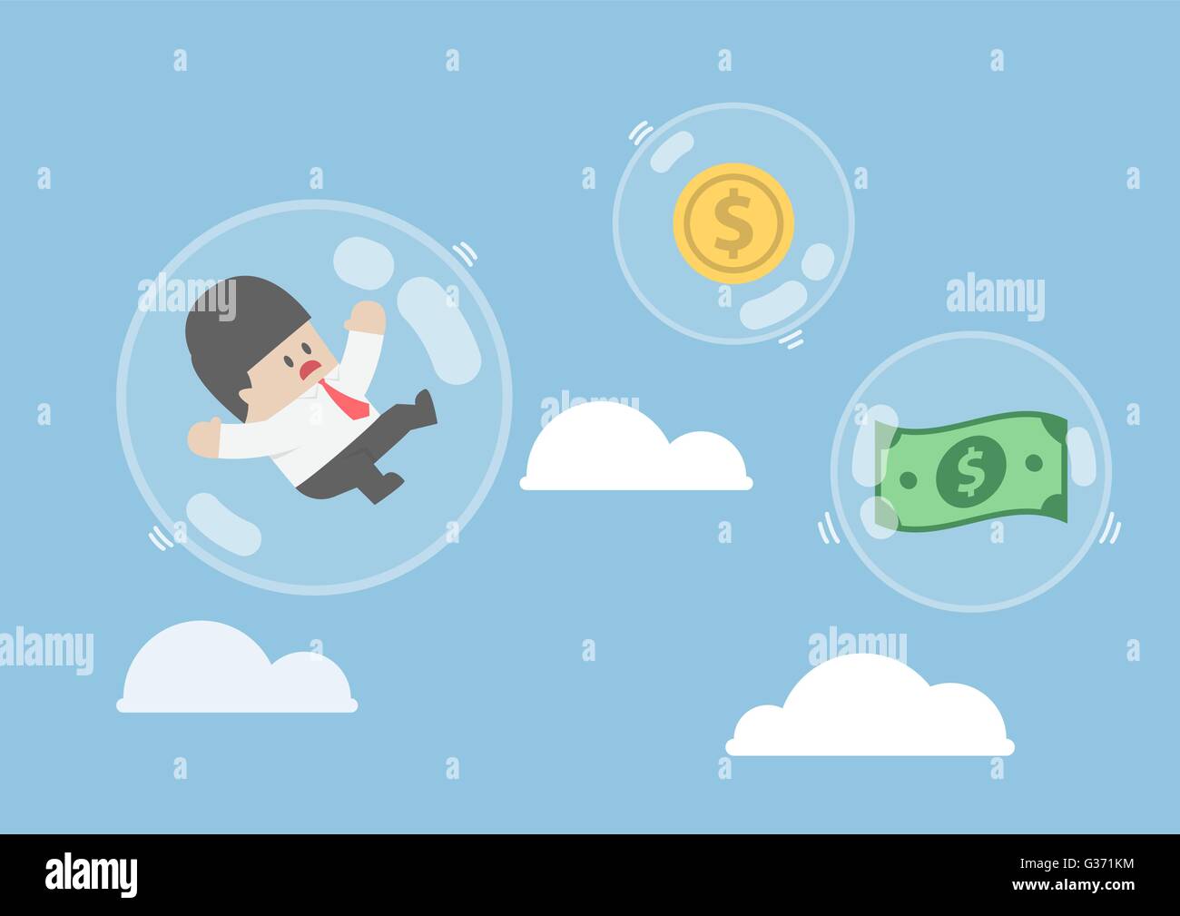 Cartoon money failure hi-res stock photography and images - Alamy
