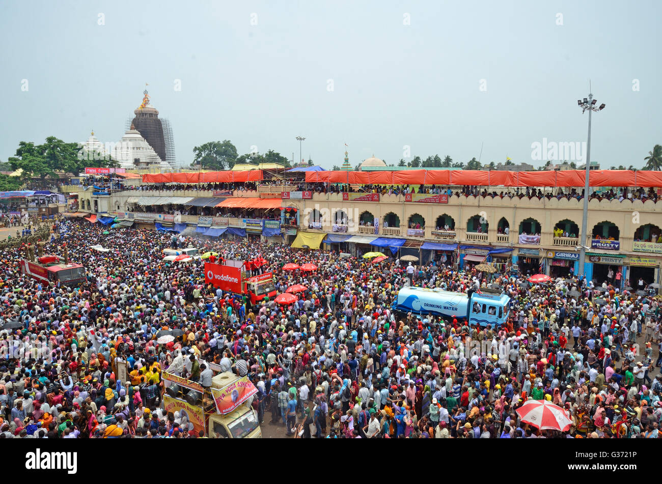 Rathyatra or Chariot festival, near Jagannatha Temple, Puri, Orissa ...