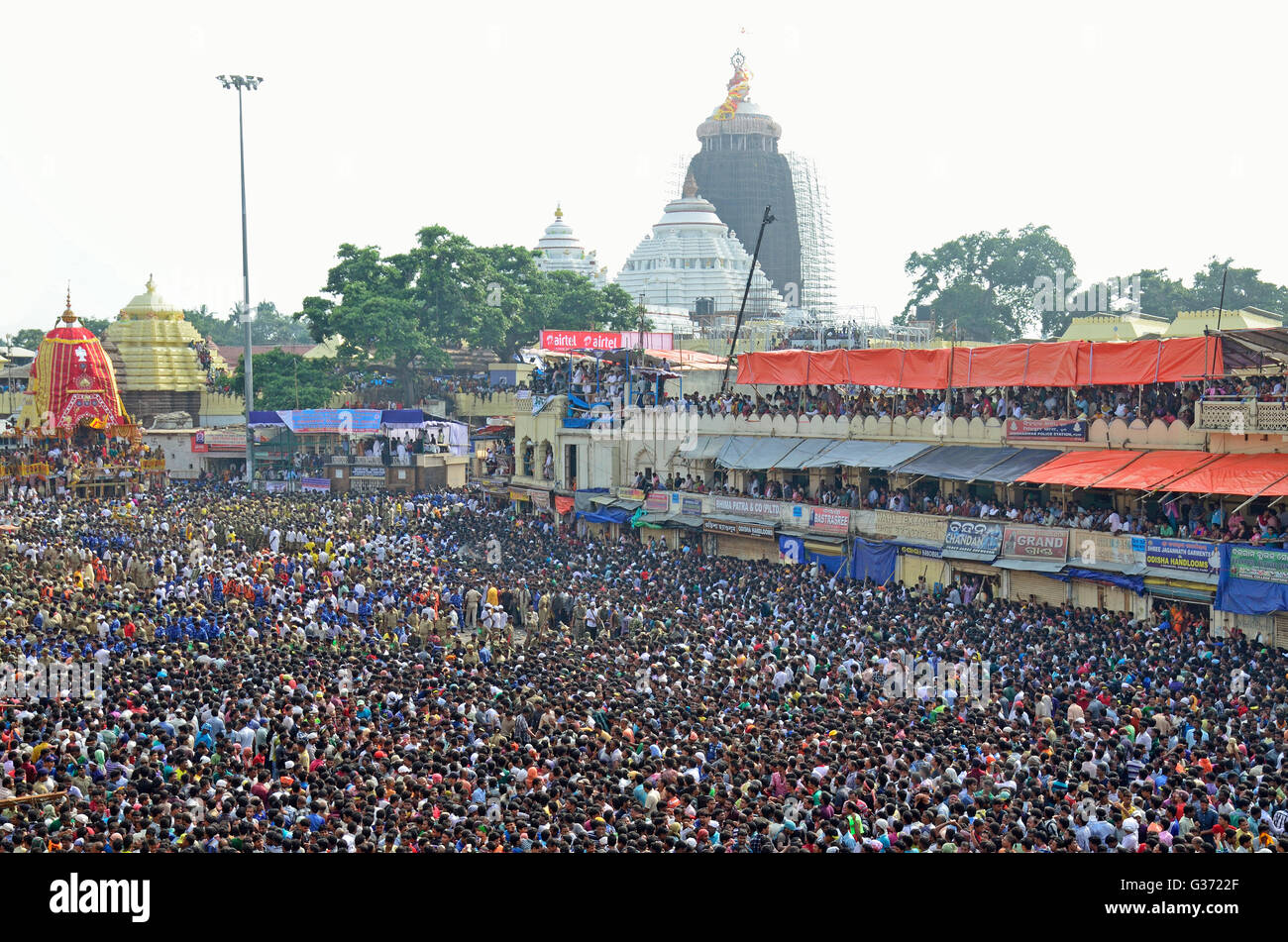 Rathyatra or Chariot festival, near Jagannatha Temple, Puri, Orissa ...