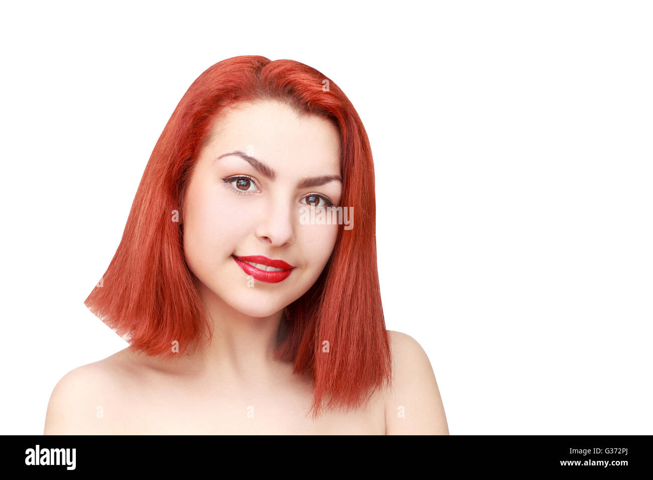 Beautiful Face of Young Woman with Clean Fresh Stock Photo - Alamy